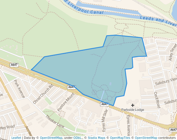 Armley Park in Leeds | Map and Routes