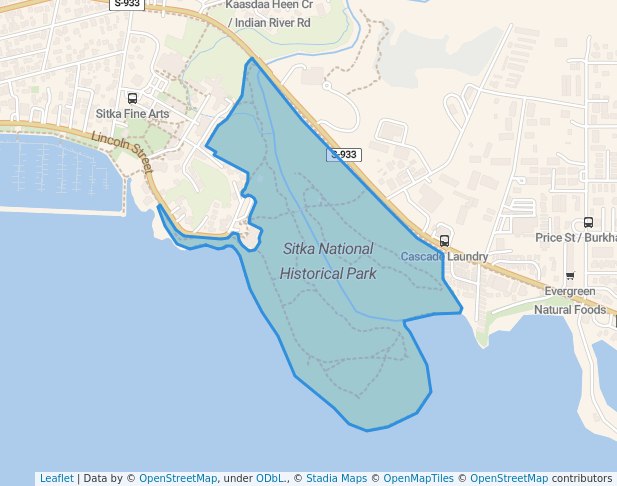 Sitka National Historical Park in Sitka | Map and Routes