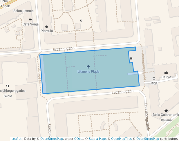 Litauens Plads in København | Map and Routes
