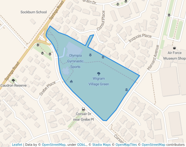 Wigram Village Green in Christchurch | Map and Routes