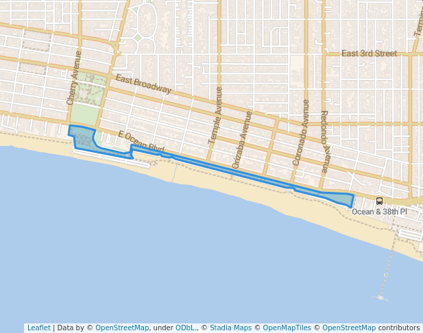 Bluff Park in Long Beach | Map and Routes