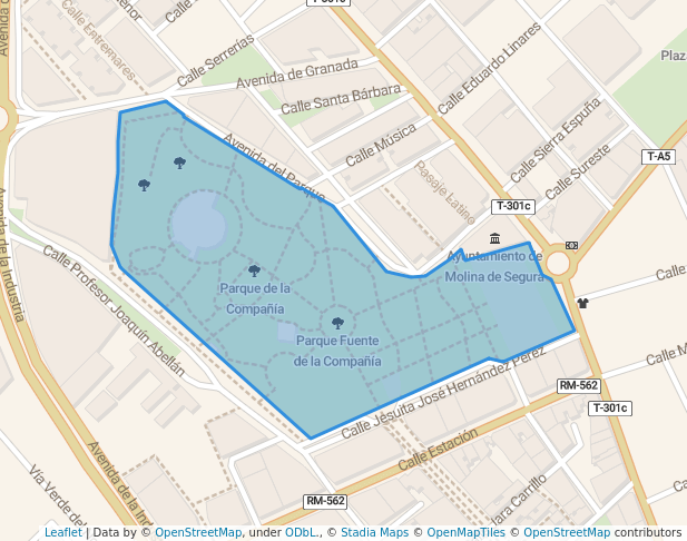 Parque de la Compañía in Molina de Segura | Map and Routes