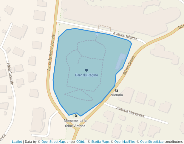 Parc du Régina in Nice | Map and Routes