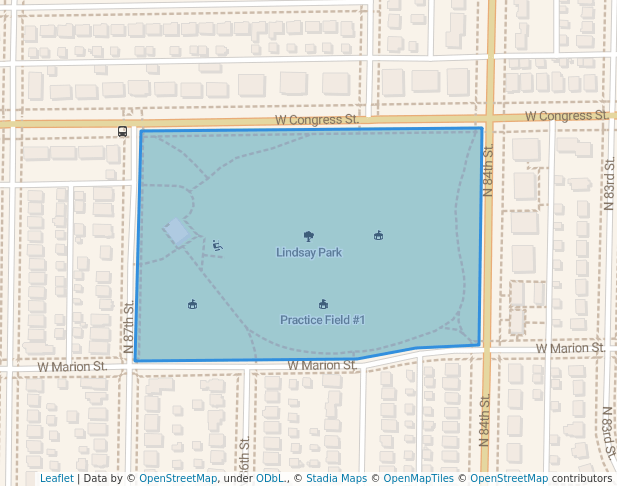 Lindsay Park in Milwaukee | Map and Routes