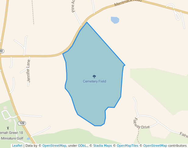 Cemetery Field in Amherst | Map and Routes