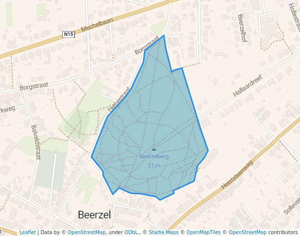 Beerzelberg in Putte | Map and Routes