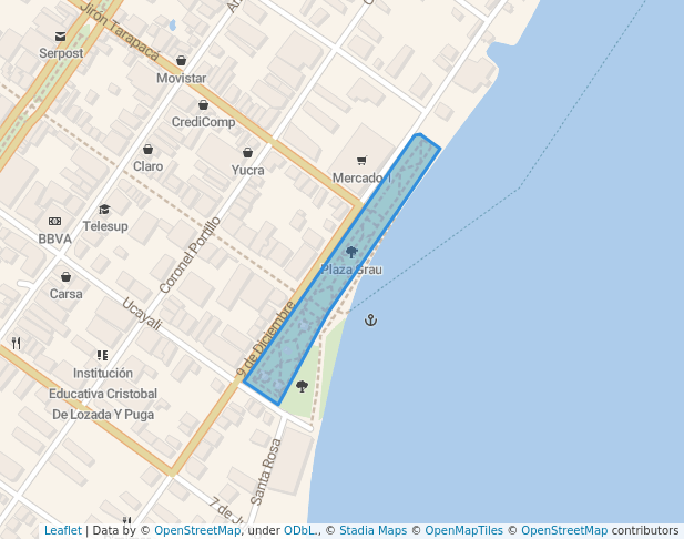 Plaza Grau in Pucallpa | Map and Routes