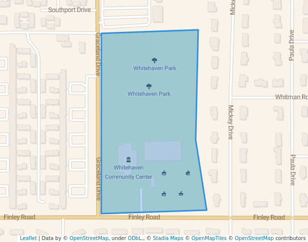 Whitehaven Park in Memphis | Map and Routes