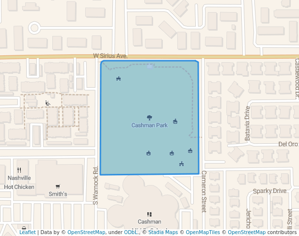 Cashman Park in Orange | Map and Routes