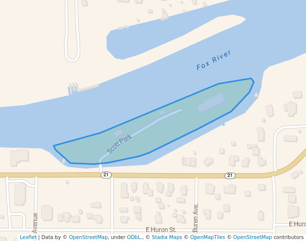 Scott Park in Omro | Map and Routes