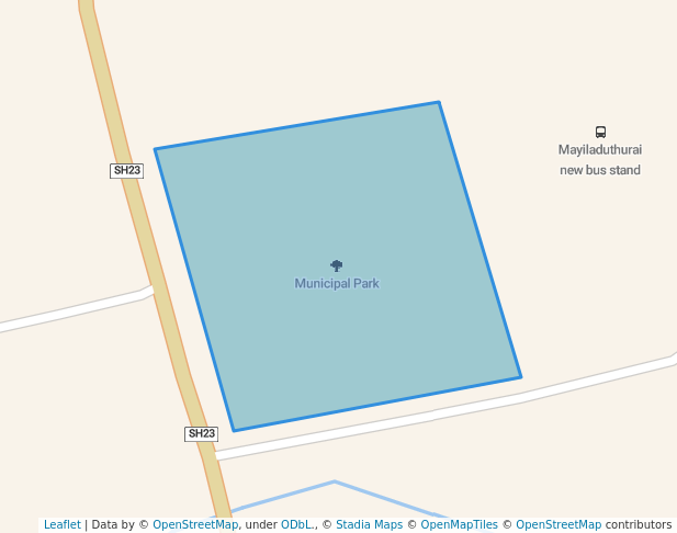 Municipal Park in Mayiladuthurai | Map and Routes