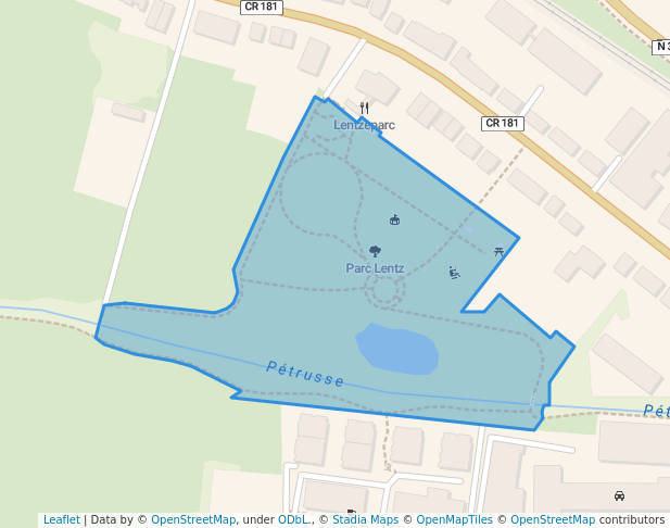 Parc Lentz in Bertrange | Map and Routes