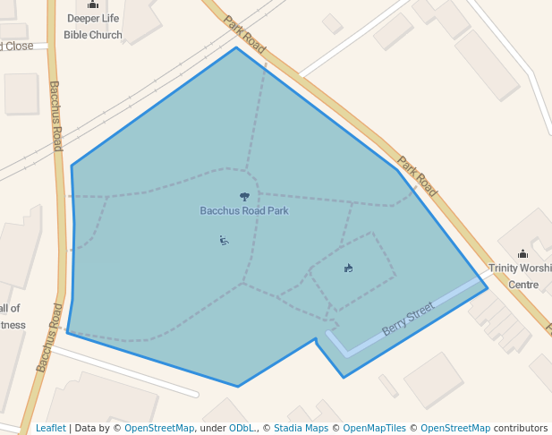 Bacchus Road Park in Birmingham | Map and Routes