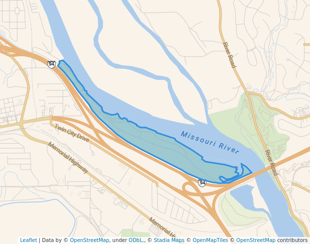 Missouri River Natural Area in Mandan | Map and Routes