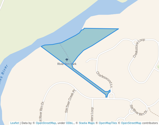 River Rim Park in Bend | Map and Routes