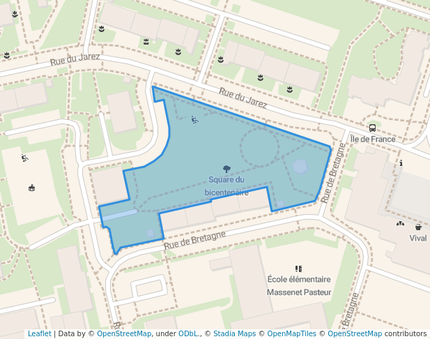 Square du bicentenaire in Saint-Chamond | Map and Routes