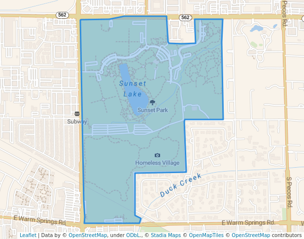 Sunset Park in Las Vegas | Map and Routes