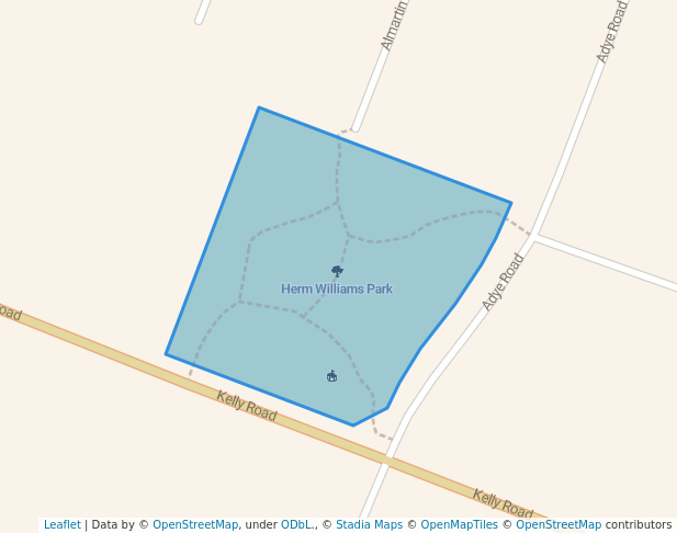 Herm Williams Park in Victoria | Map and Routes