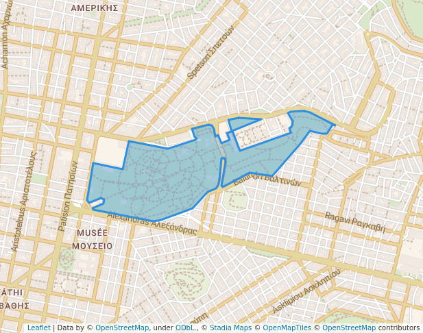 Pedion Areos in Athina | Map and Routes