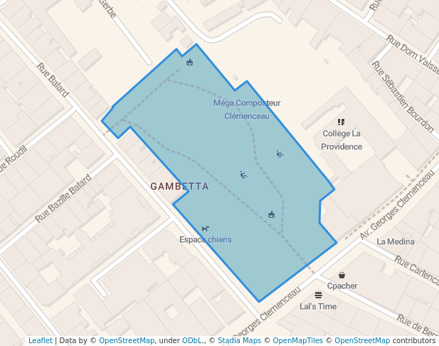 Parc Clemenceau in Montpellier | Map and Routes