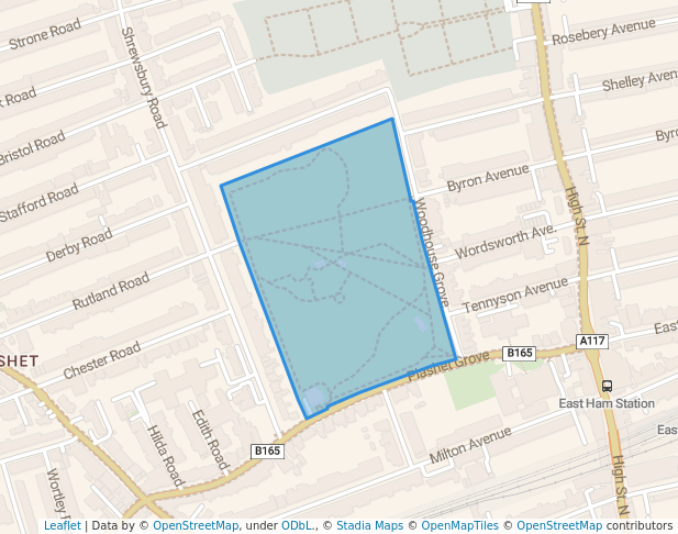 Plashet Park in London | Map and Routes