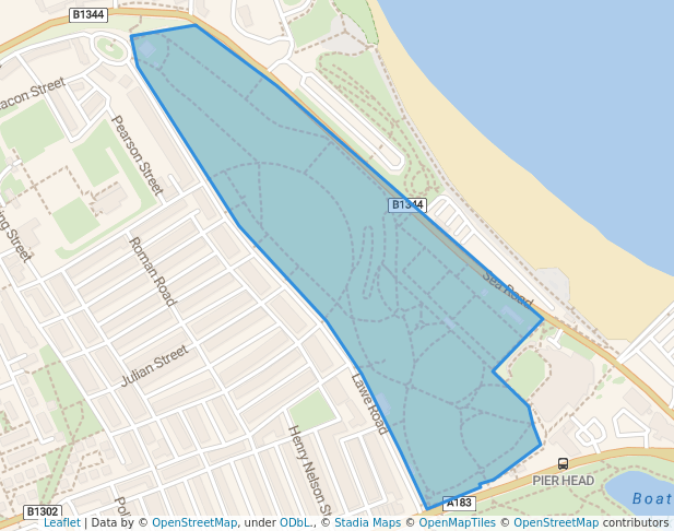 North Marine Park in South Shields | Map and Routes
