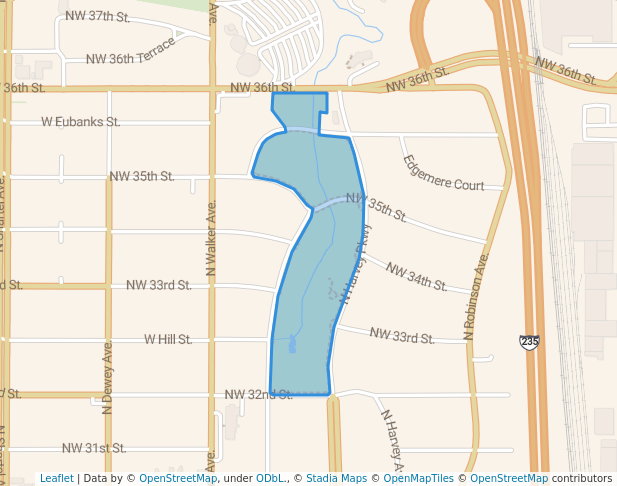 Edgemere Park in Oklahoma City | Map and Routes
