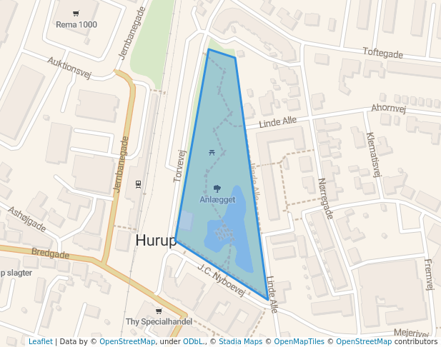 Anlægget in Hurup Thy | Map and Routes
