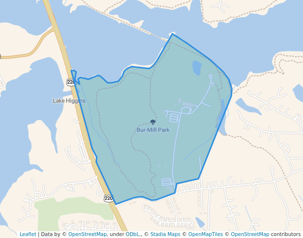 Bur-Mill Park in Greensboro | Map and Routes