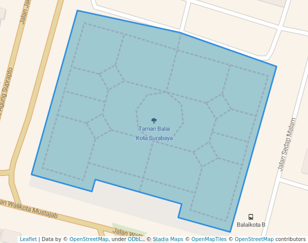 Taman Balai Kota Surabaya in Surabaya | Map and Routes