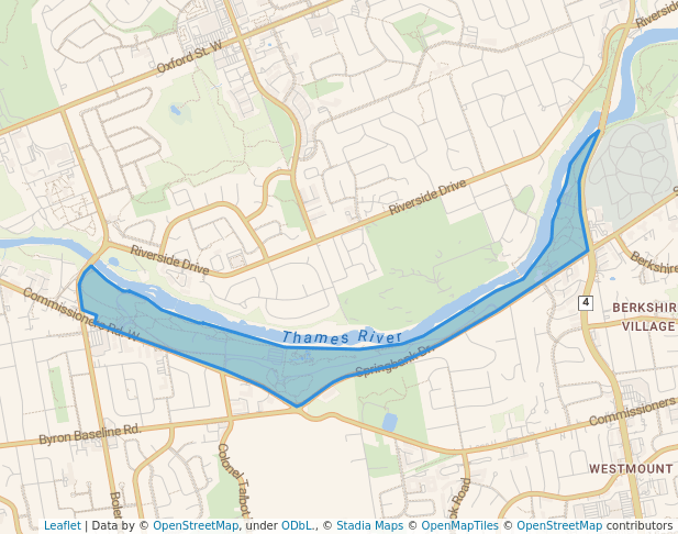Springbank Park in London | Map and Routes