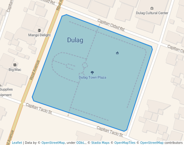 Dulag Town Plaza in Dulag | Map and Routes