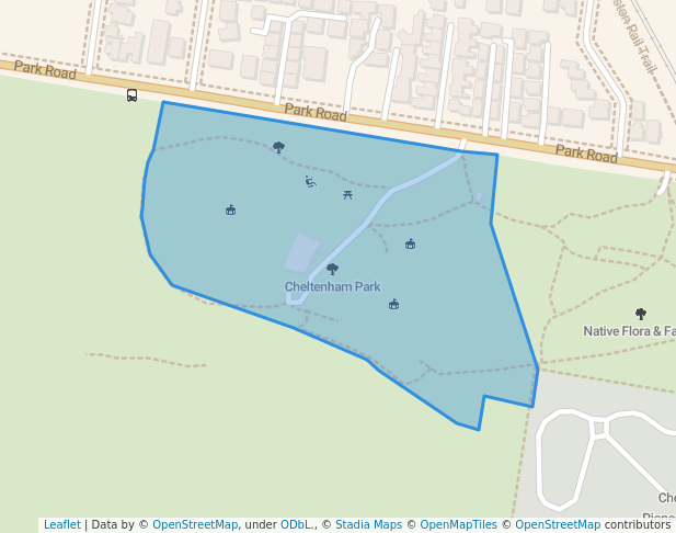 Cheltenham Park in Cheltenham | Map and Routes