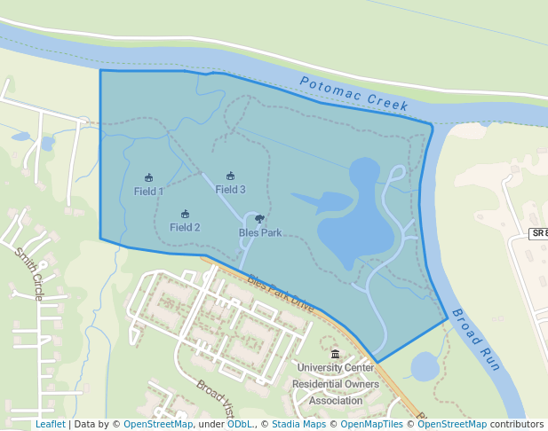 Bles Park in Ashburn | Map and Routes