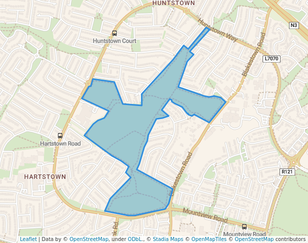 Hartstown Park in Dublin | Map and Routes