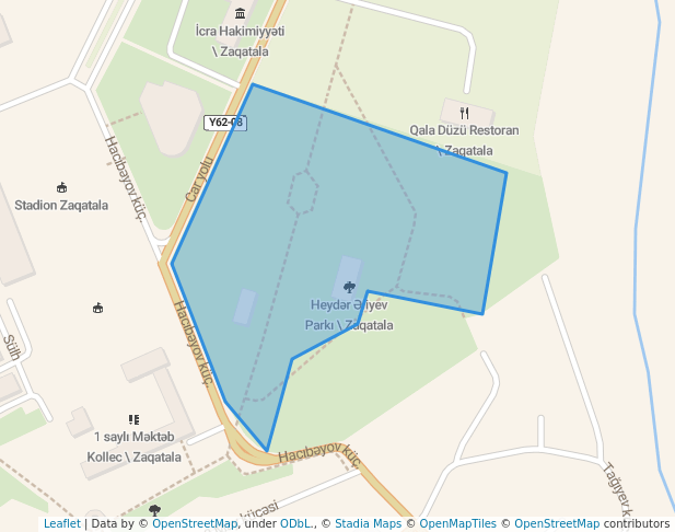 Heydər Əliyev Parkı in Zaqatala | Map and Routes