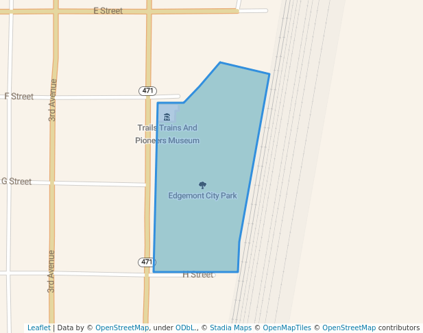 Edgemont City Park in Edgemont | Map and Routes