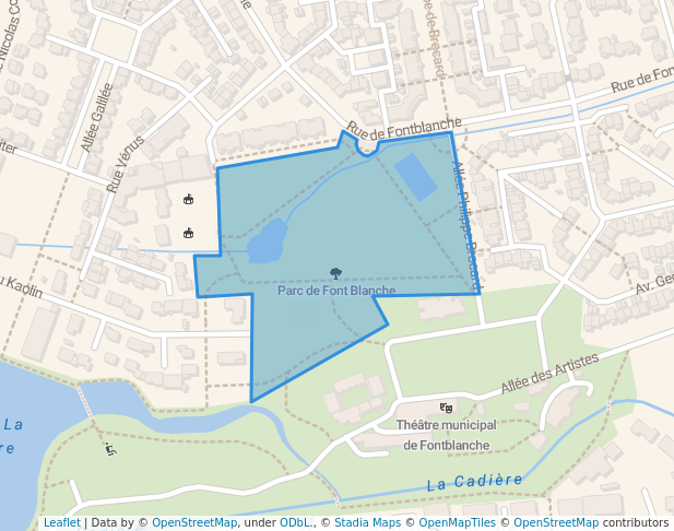 Parc de Font Blanche in Vitrolles | Map and Routes