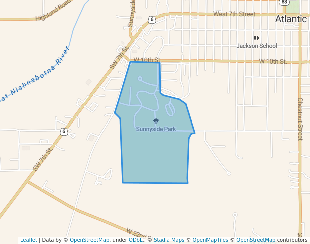 Sunnyside Park in Atlantic | Map and Routes