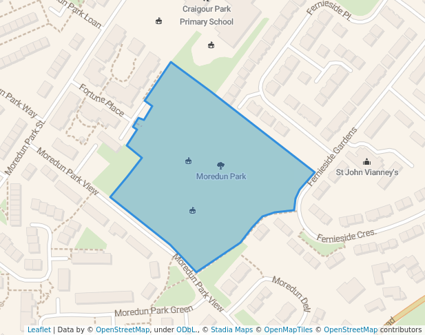 Moredun Park in Edinburgh | Map and Routes