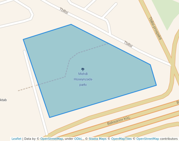 Mehdi Hüseynzadə Parkı in Bakı | Map and Routes