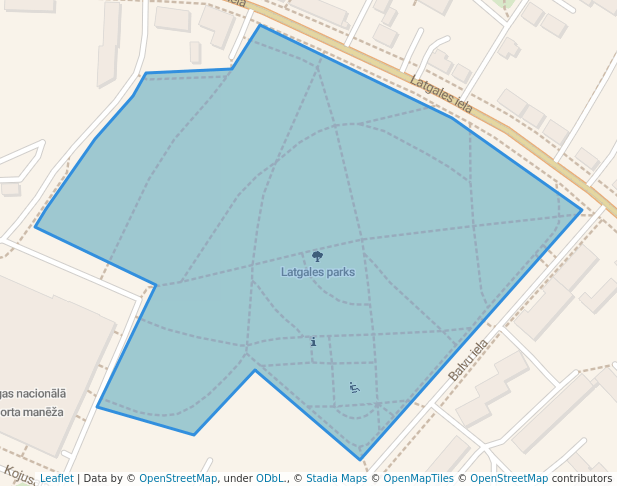 Latgale Park in Rīga | Map and Routes