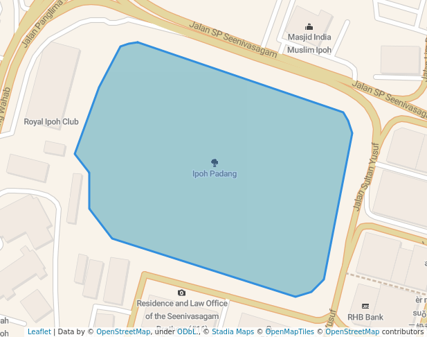 Ipoh Padang in Ipoh | Map and Routes