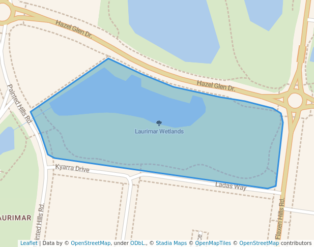 Laurimar Wetlands in Doreen | Map and Routes
