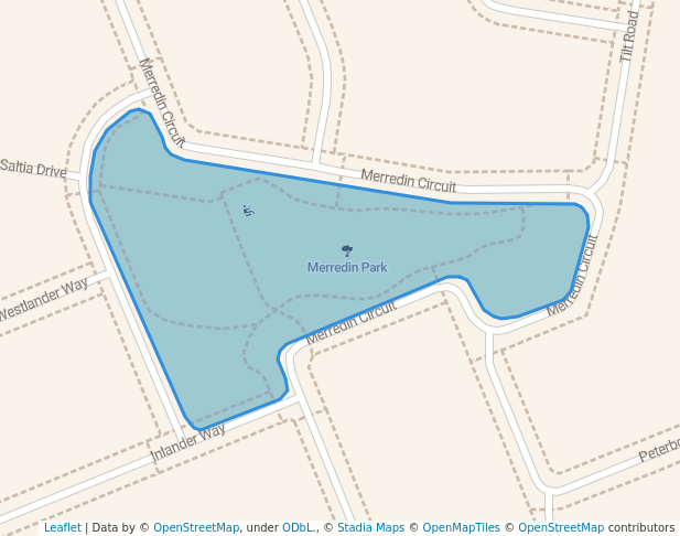 Merredin Park in Doreen | Map and Routes