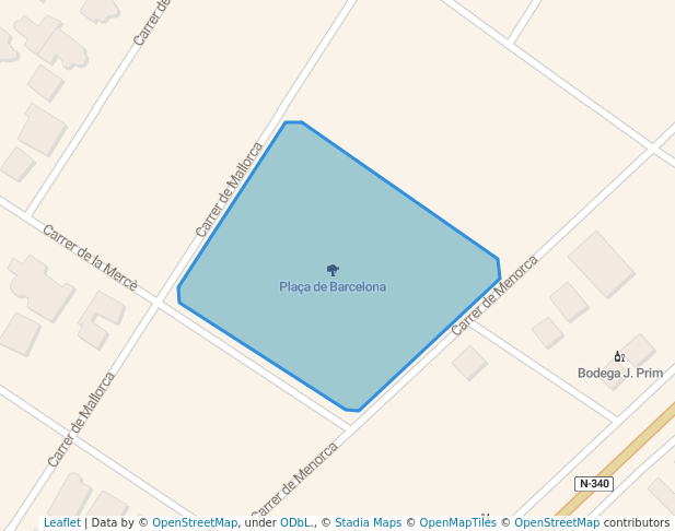 Plaça de Barcelona in Miami Platja | Map and Routes