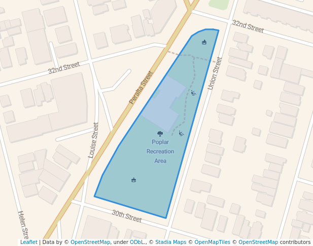 Poplar Recreation Area in Oakland | Map and Routes