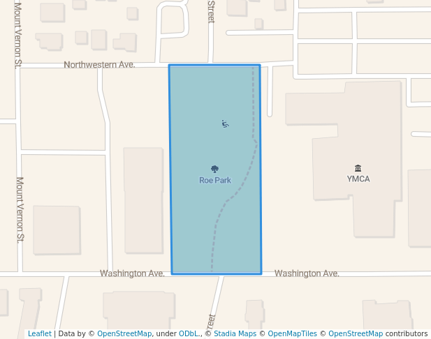 Roe Park in Oshkosh | Map and Routes