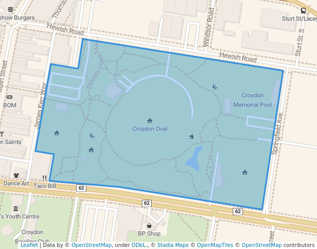 Croydon Park in Croydon | Map and Routes