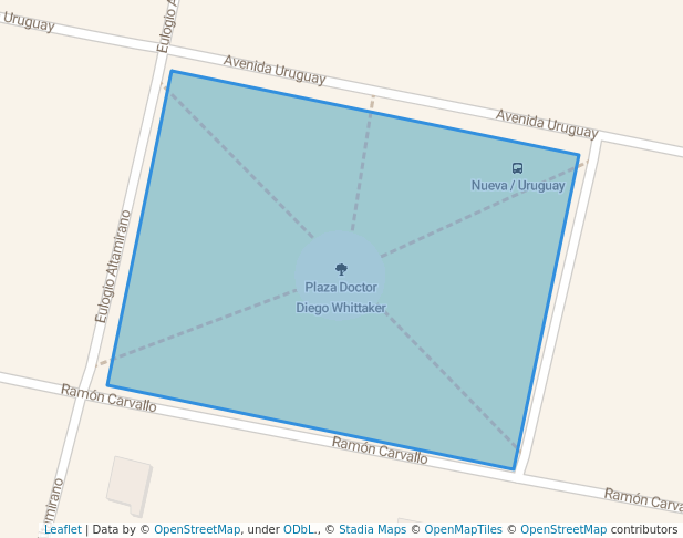 Plaza Doctor Diego Whittaker in La Cisterna | Map and Routes